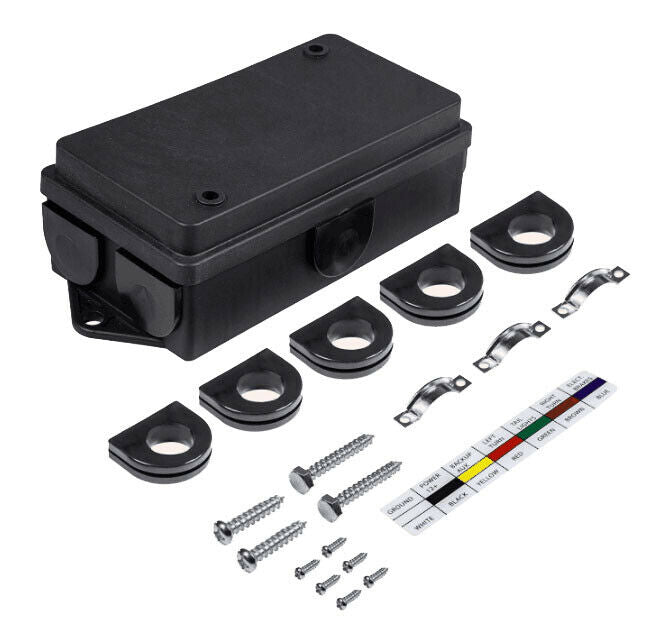 7 Way Electrical Trailer Junction Box Weatherproof for Camper RV Conne