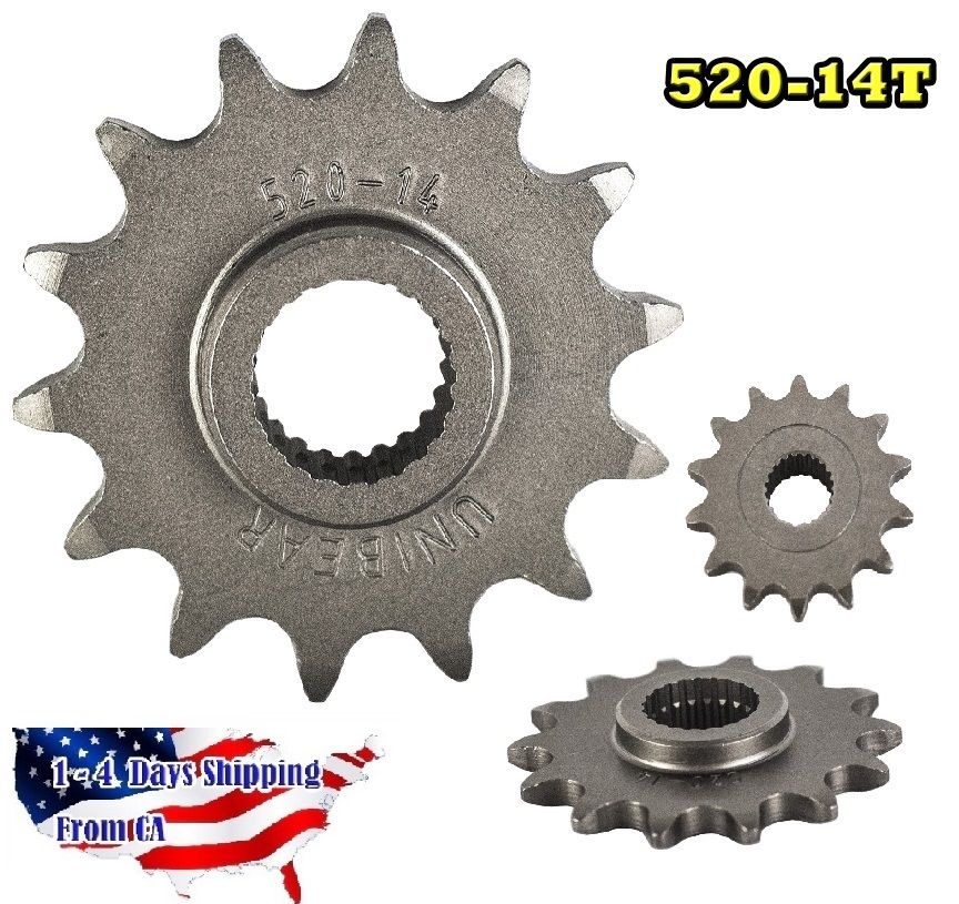 520 Motorcycle Front Sprocket 14 Tooth perfect for Dirt Bike,Go Kart,